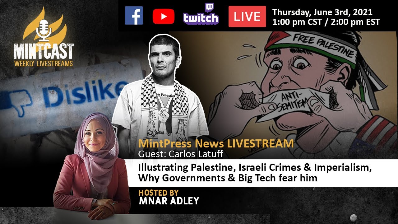 LIVE: Cartoonist Carlos Latuff Illustrates Israeli Apartheid & Why ...