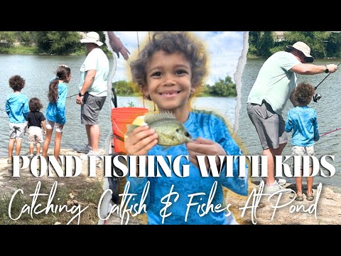 Kids Fishing For Catfish At A Pond // How To Fish With Kids - YouTube