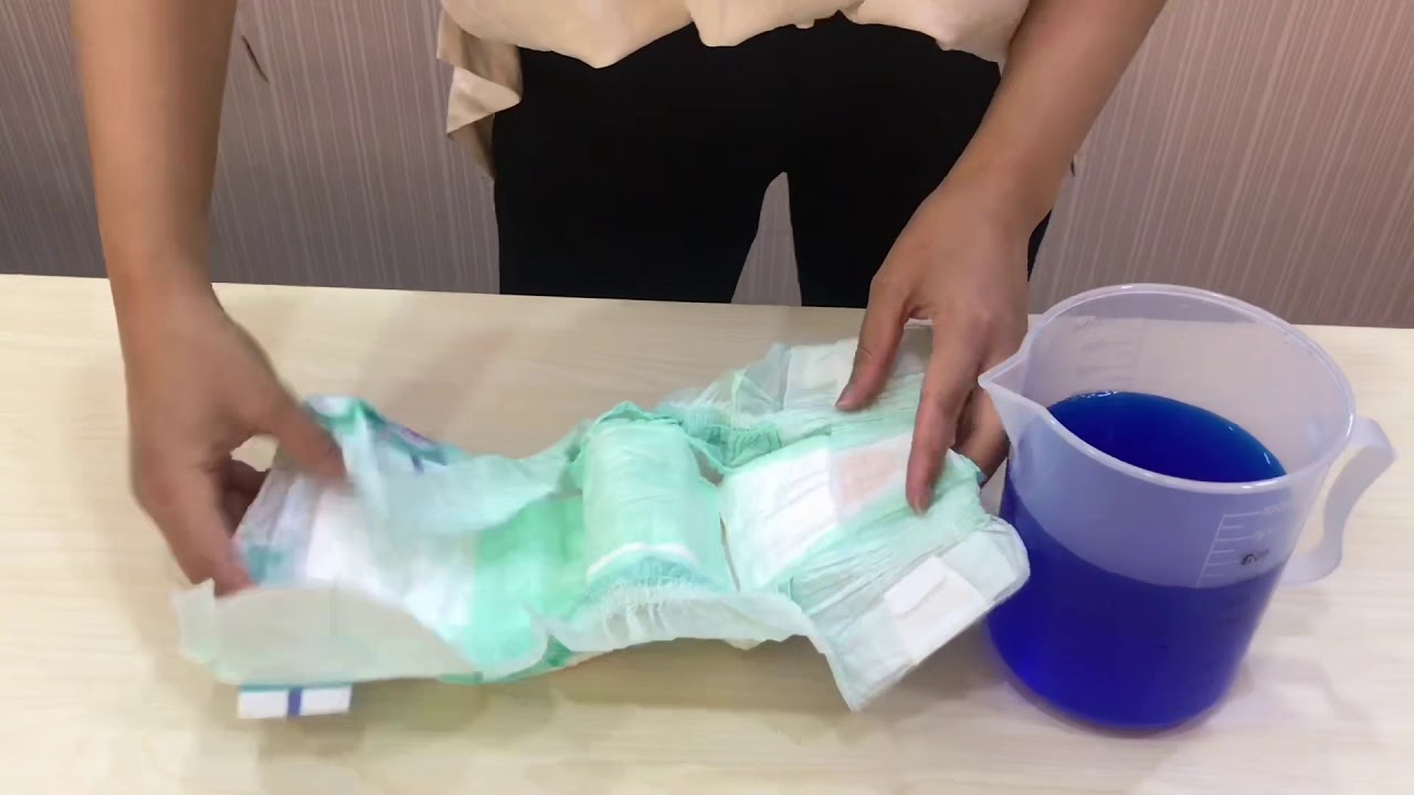 A＋ Brand Baby Diapers absorption testing video. - YouTube