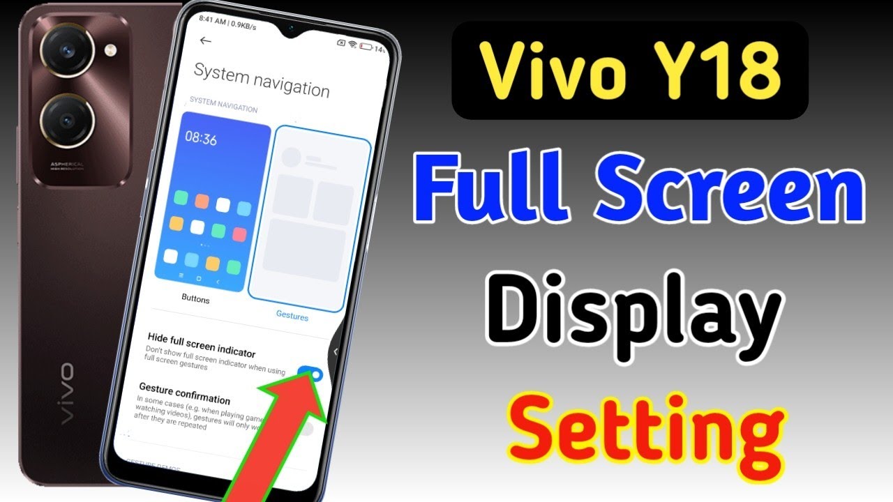 Vivo y18 full screen mode settings | How to use full screen display in ...