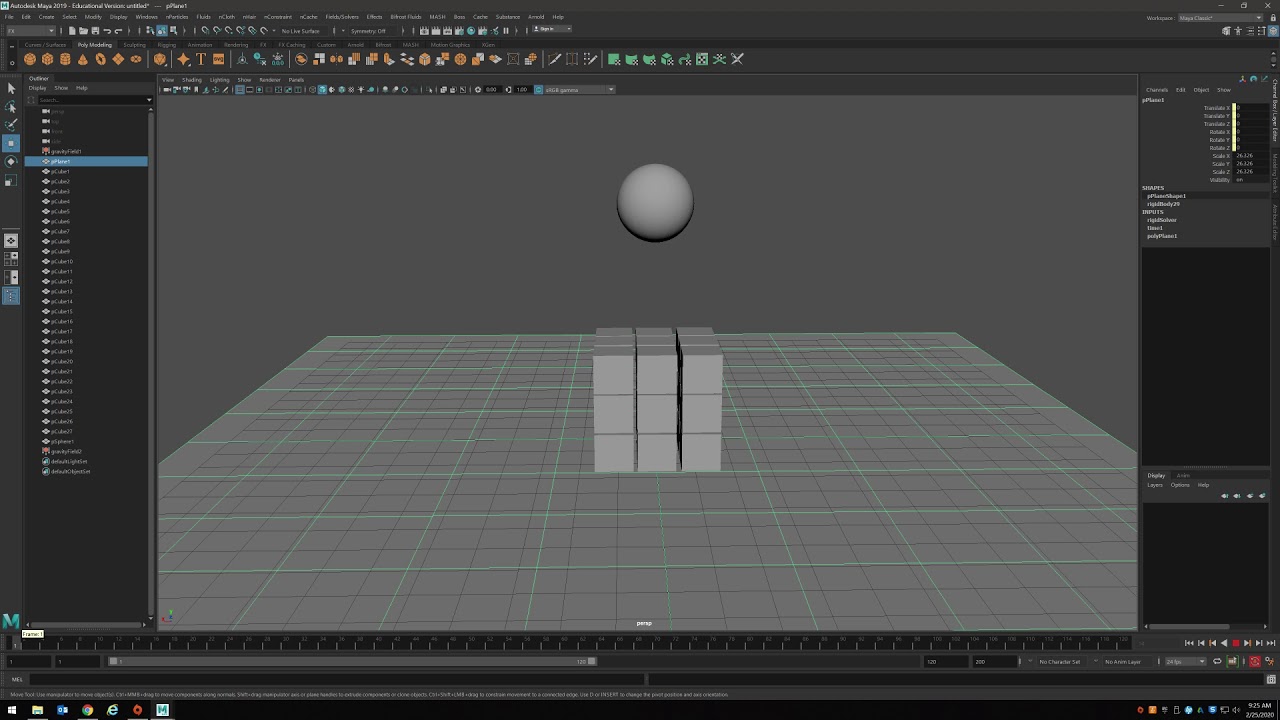 Simple Dynamics in Maya - YouTube
