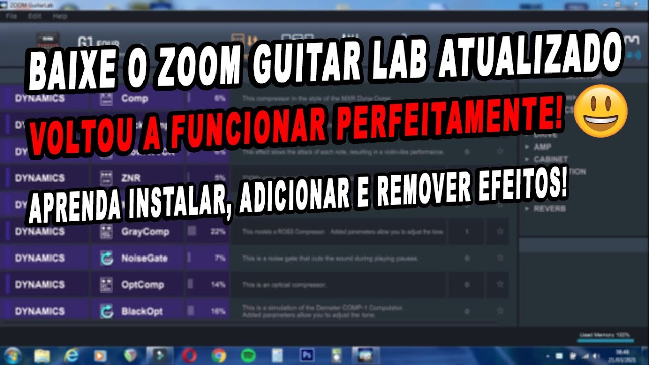ZOOM GUITAR LAB 7.1 - Tutorial de Instalação e Utilização - YouTube