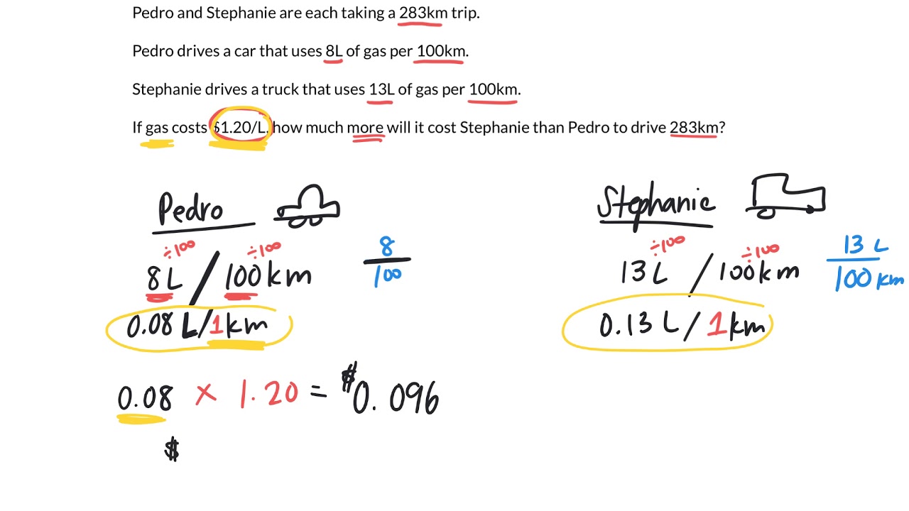How to solve word problems involving rate and proportion gr 9 academic ...