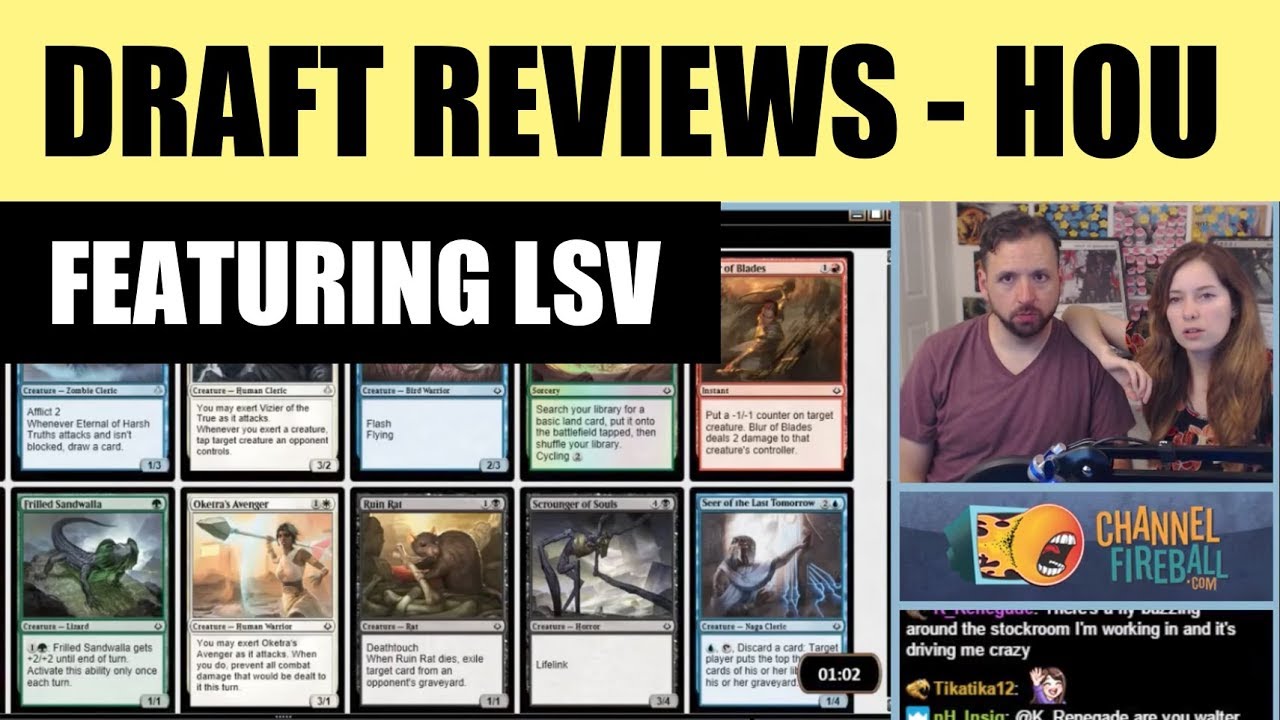 Reviewing 4 HOU drafts with LSV / HOU / Magic: The Gathering MTG - YouTube