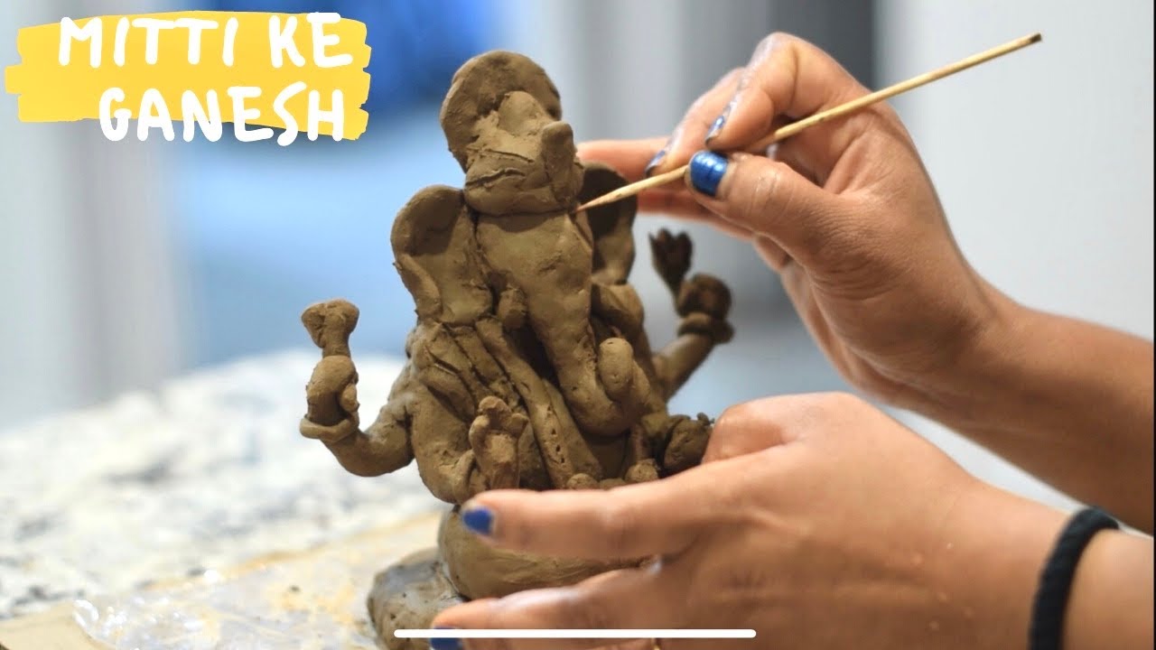 Easy Ganesh making / Mitti ke Ganesh ji / Step by step making of ...