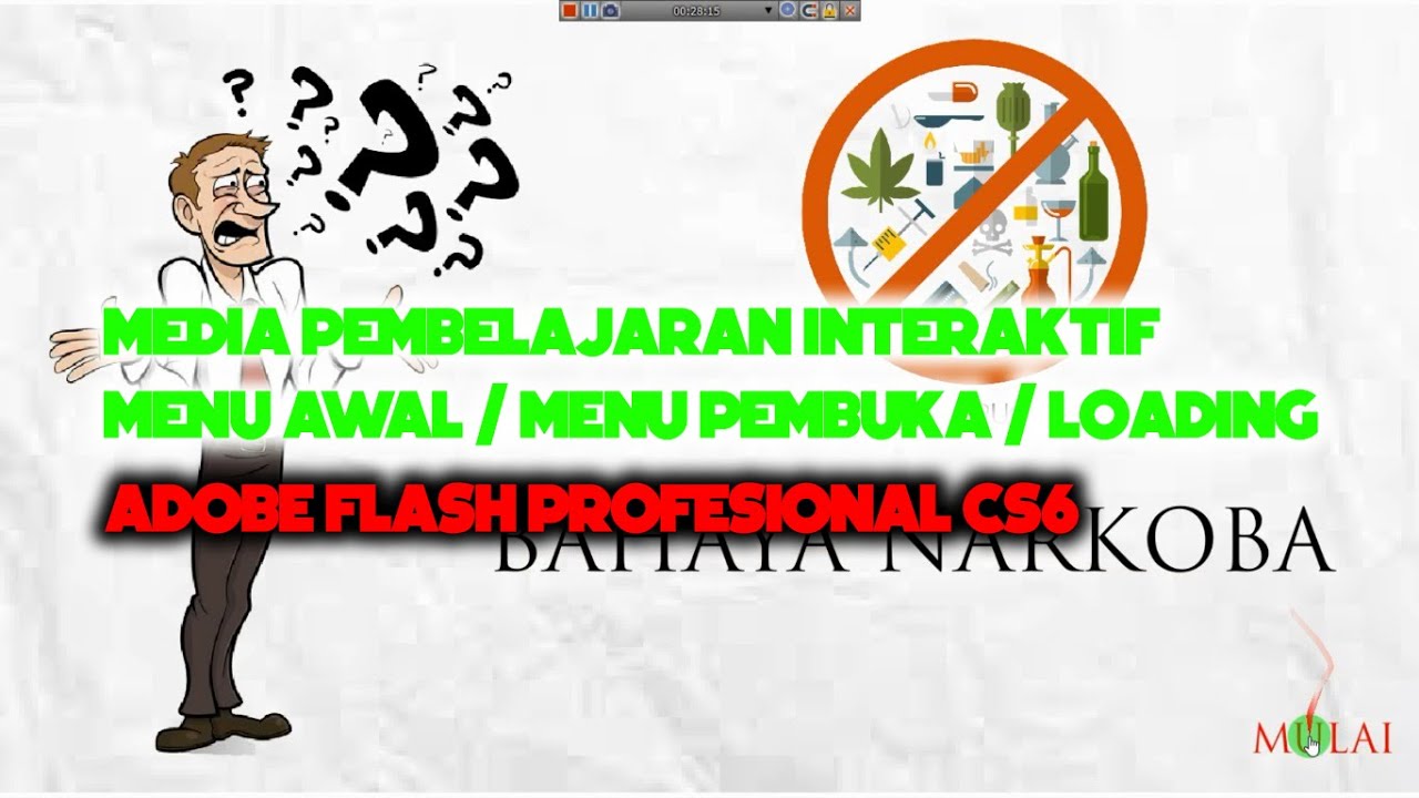 Membuat Media Pembelajaran Interaktif Adobe Flash Profesional CS6 (Part 1 - Menu Awal) - YouTube