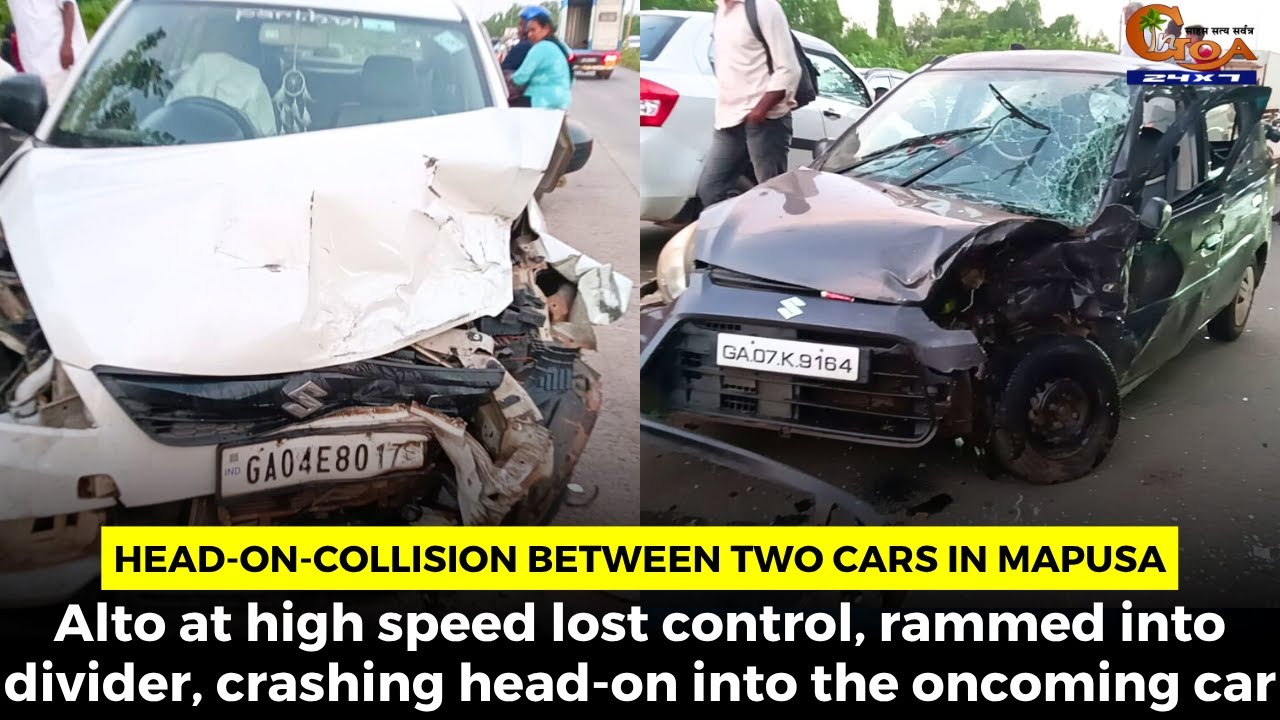 Head-On-Collision between two cars in Mapusa. - YouTube