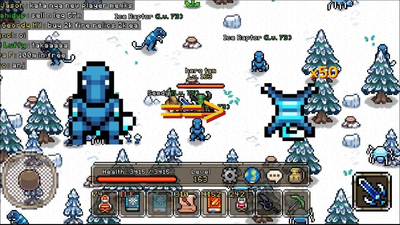 Go fight the ice raptor to find 50 ice raptor hides to make ice raptor ...
