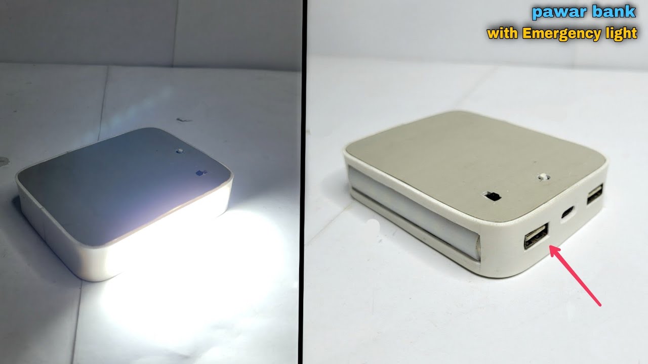 Making an Emergency LIGHT with power bank || how to make led light ...