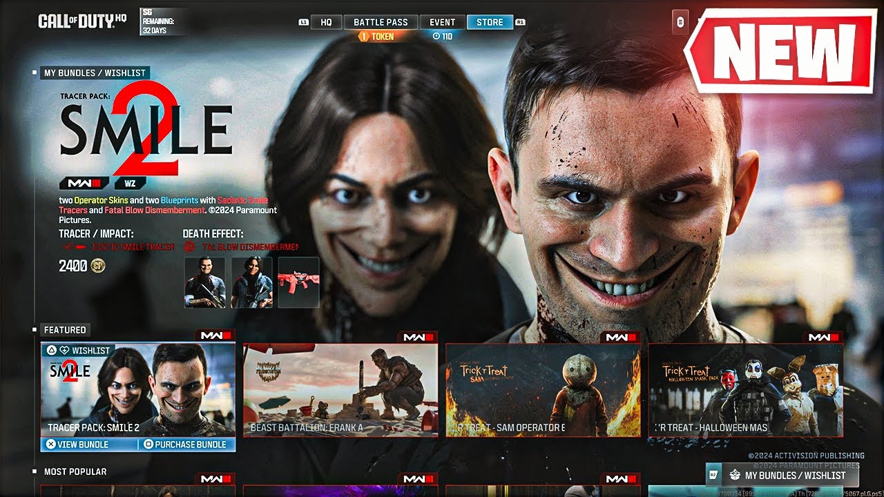 "TRACER PACK: SMILE 2" BUNDLE + FREE GIFT PACK RELEASED IN MW3! 04/10 ...