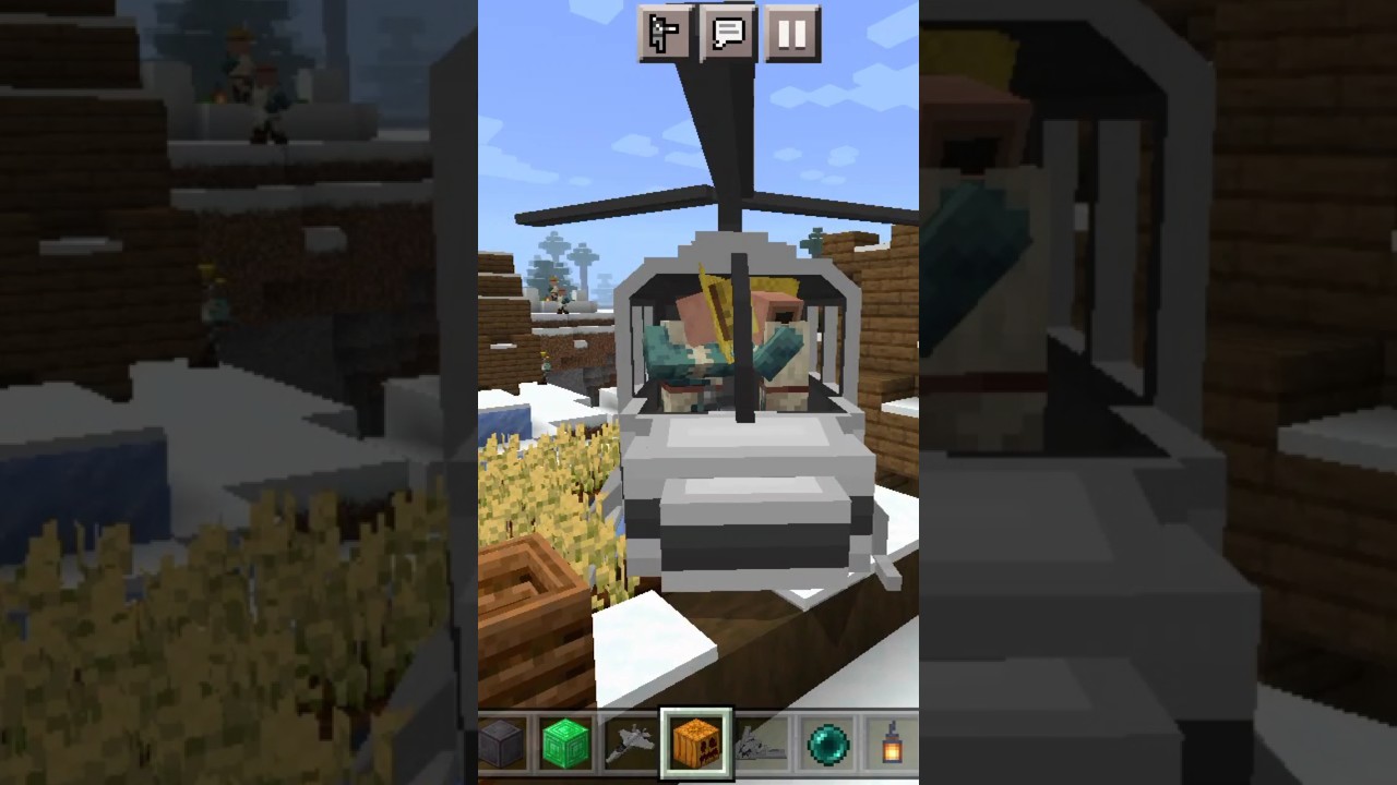 villager flying helicopter 🚁😱😱😱🤔 #minecraft - YouTube