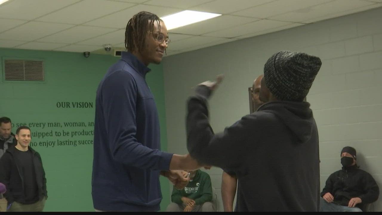 Myles Turner visits Wheeler Mission to give back, encourage others to ...
