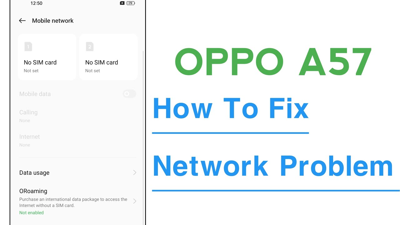 OPPO A57 How To Fix Network Problem - YouTube
