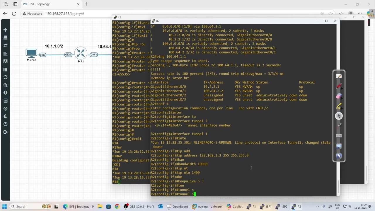 Configure GRE tunnel - CCNA CCNP - YouTube
