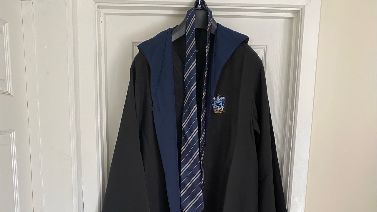 Overview Of The Ravenclaw House Uniform - Tie, Cardigan And Robe - YouTube