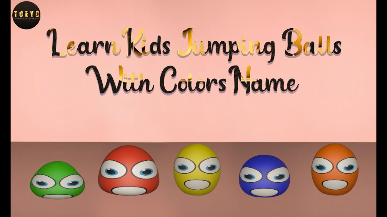 Learn kids Jumping Balls with Color Name | Bouncing Balls - YouTube