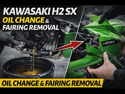 How to Change Oil on Kawasaki H2 SX + Oil Filter | Fairing Removal Guide