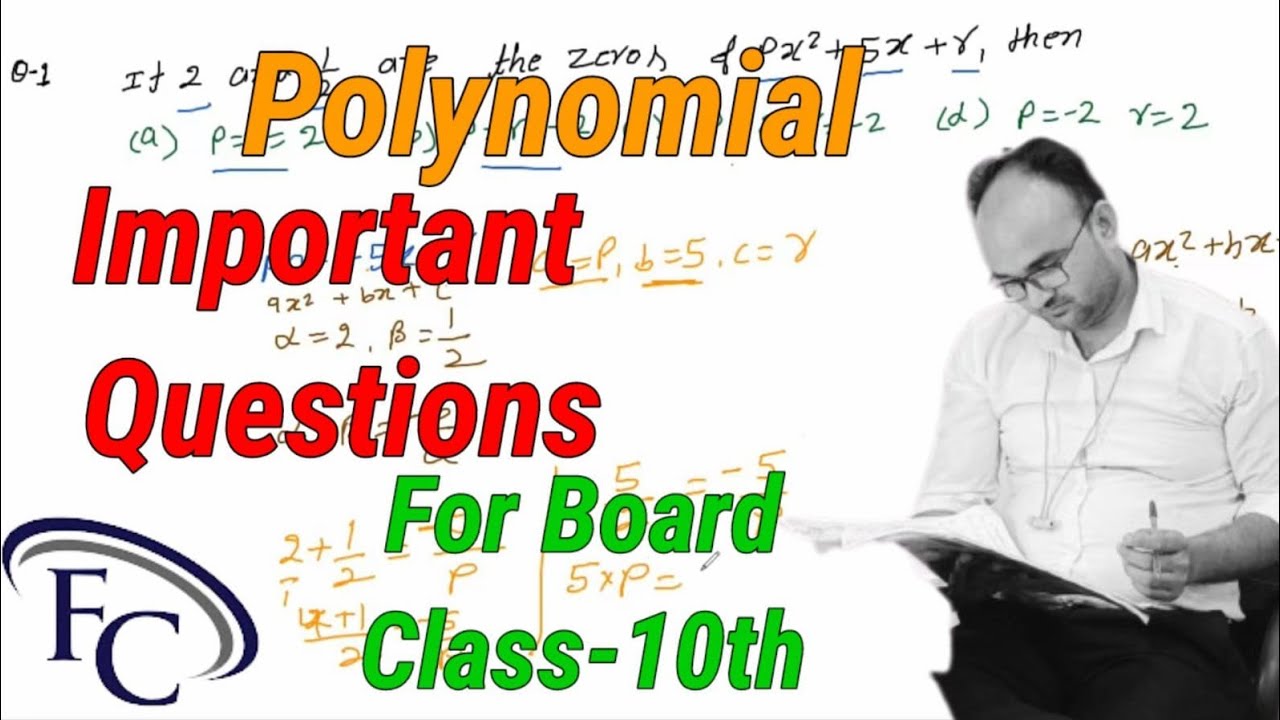 polynomials Important question class 10th || polynomials || Mehtab Sir ...