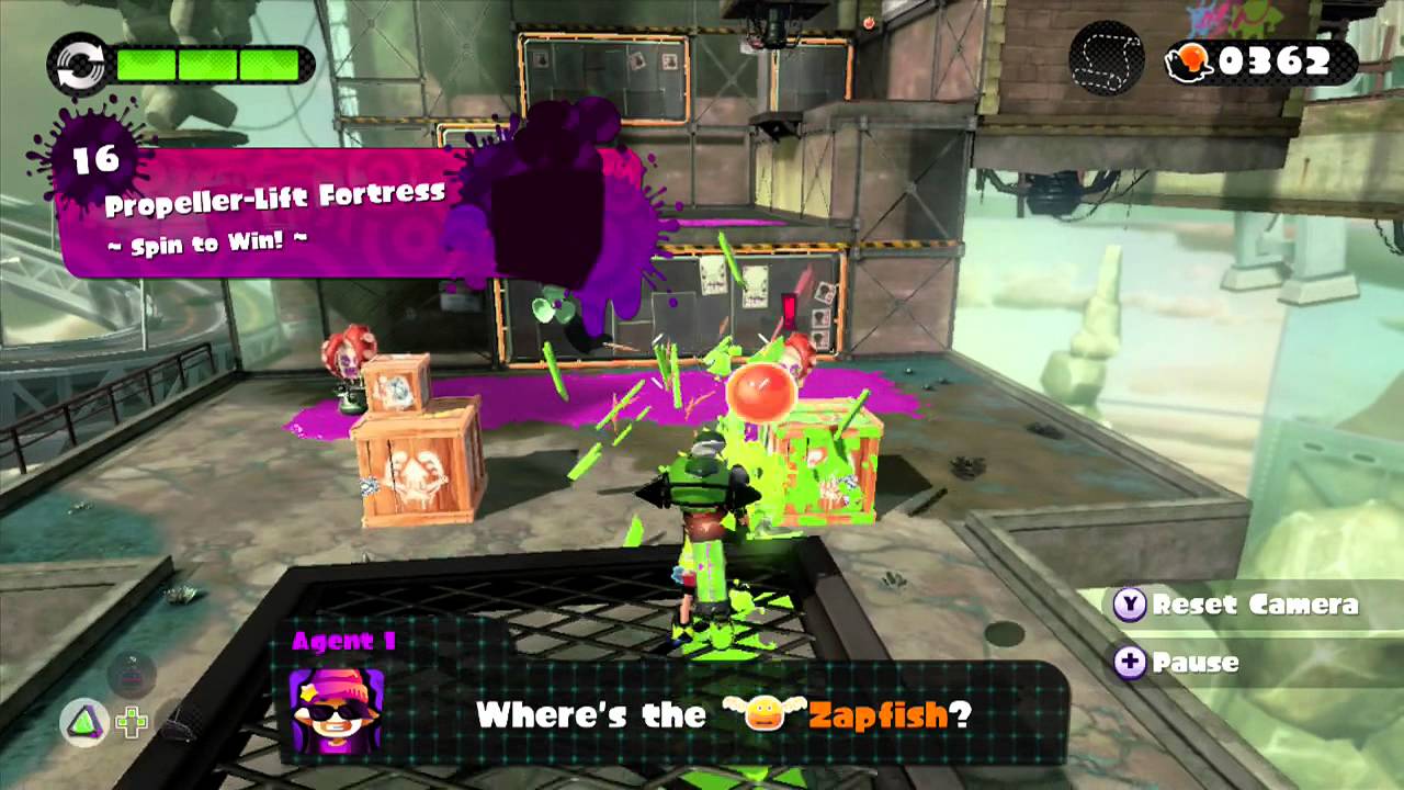 Splatoon 100% Walkthrough Part 10 - Octosniper Ramparts & Propeller ...