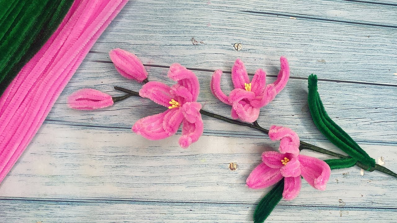 How to Make Beautiful flower Pipe Cleaner - Flower Pipe Cleaner ...