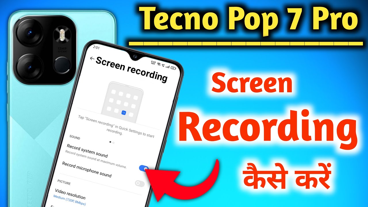 How to screen recording in Tecno pop 7 pro | Tecno pop 7 pro Screen ...