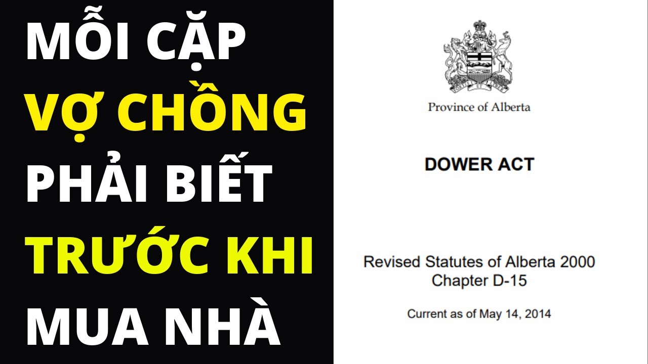 Dower Act - Vợ Chồng cần phải biết trước khi mua nhà | Cuộc sống ...