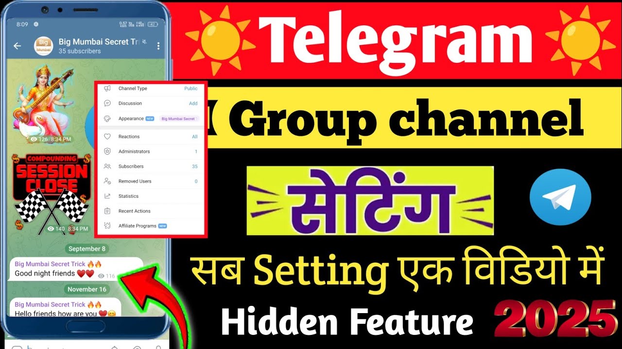 Telegram Channel Message Setting !! Telegram hidden features !! Message ...