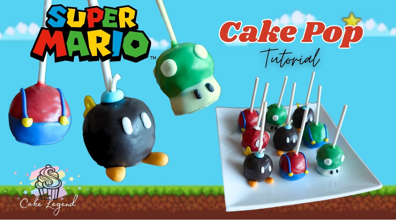 SUPER MARIO CAKE POPS! | Full Tutorial - YouTube