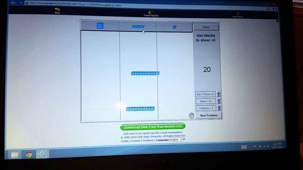 Base Ten Blocks Virtual Manipulative - YouTube
