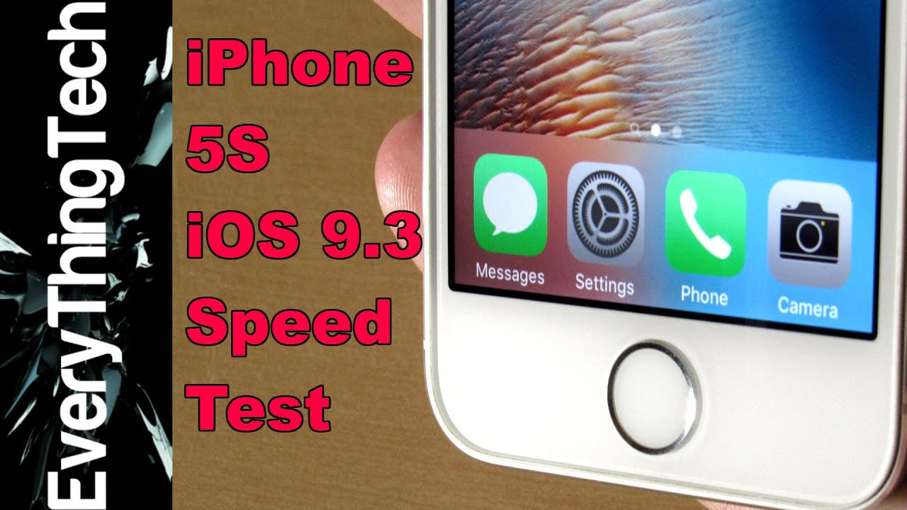 iPhone 5S iOS 9.3 Speed Test! - YouTube