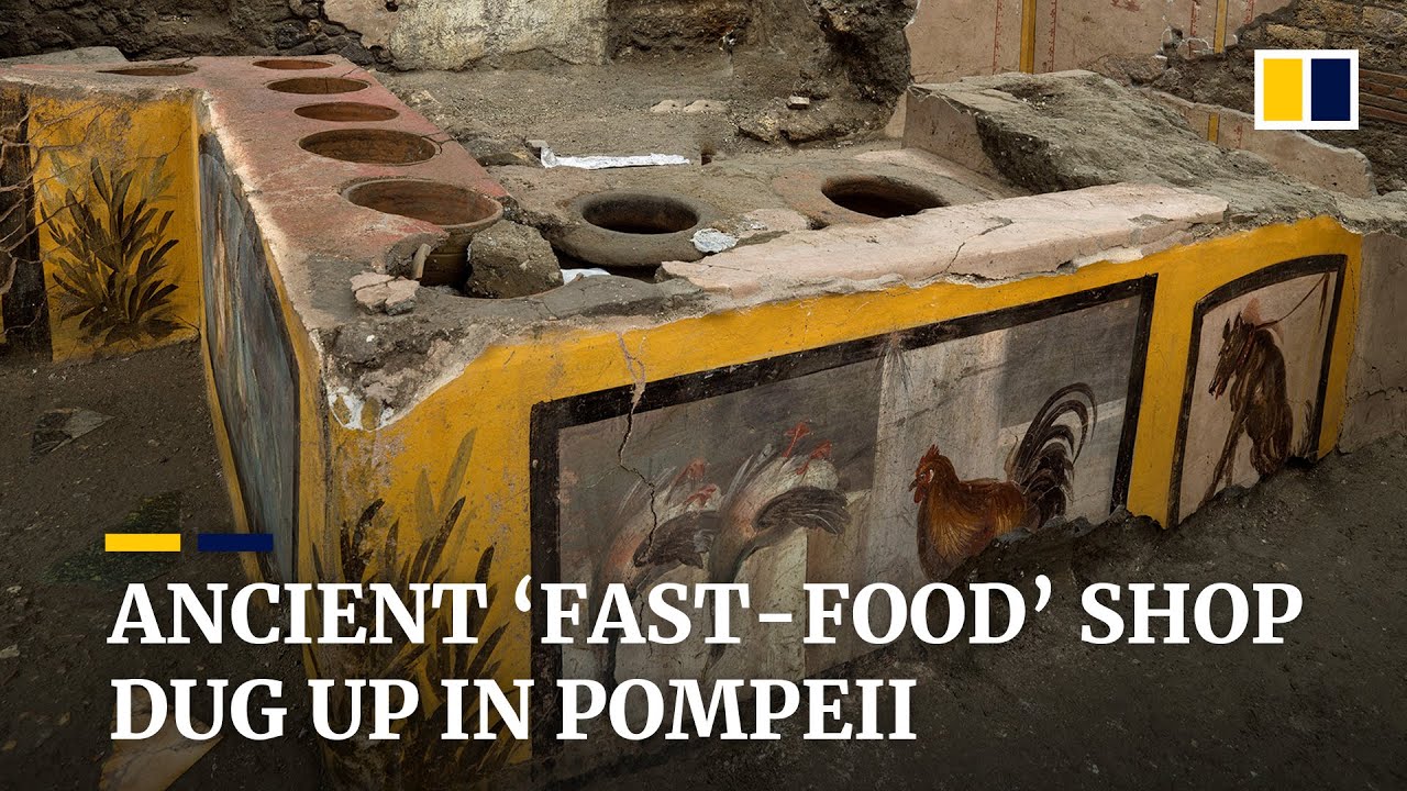 Ancient Roman ‘fast-food’ counter found in ruins of Pompeii is unveiled ...