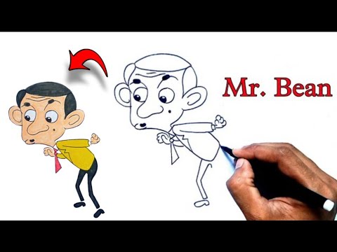 How to Draw Mr Bean Easy Step by Step || Funny Mr Bean Drawing video ...
