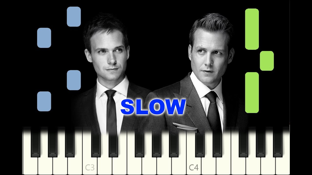 SLOW piano tutorial "SUITS opening : GREENBACK BOOGIE" by Ima Robot ...