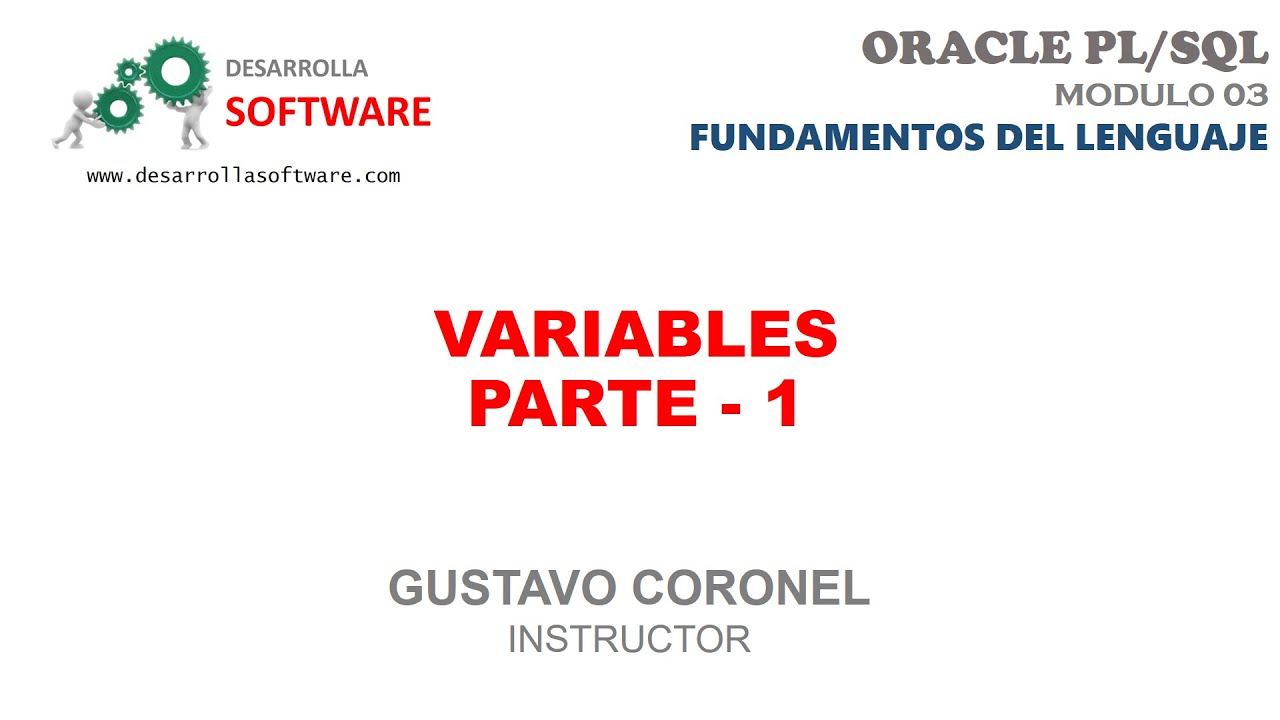 #UDEMY - #ORACLE #PLSQL - MODULO 03: VARIABLES - PARTE 1 - YouTube