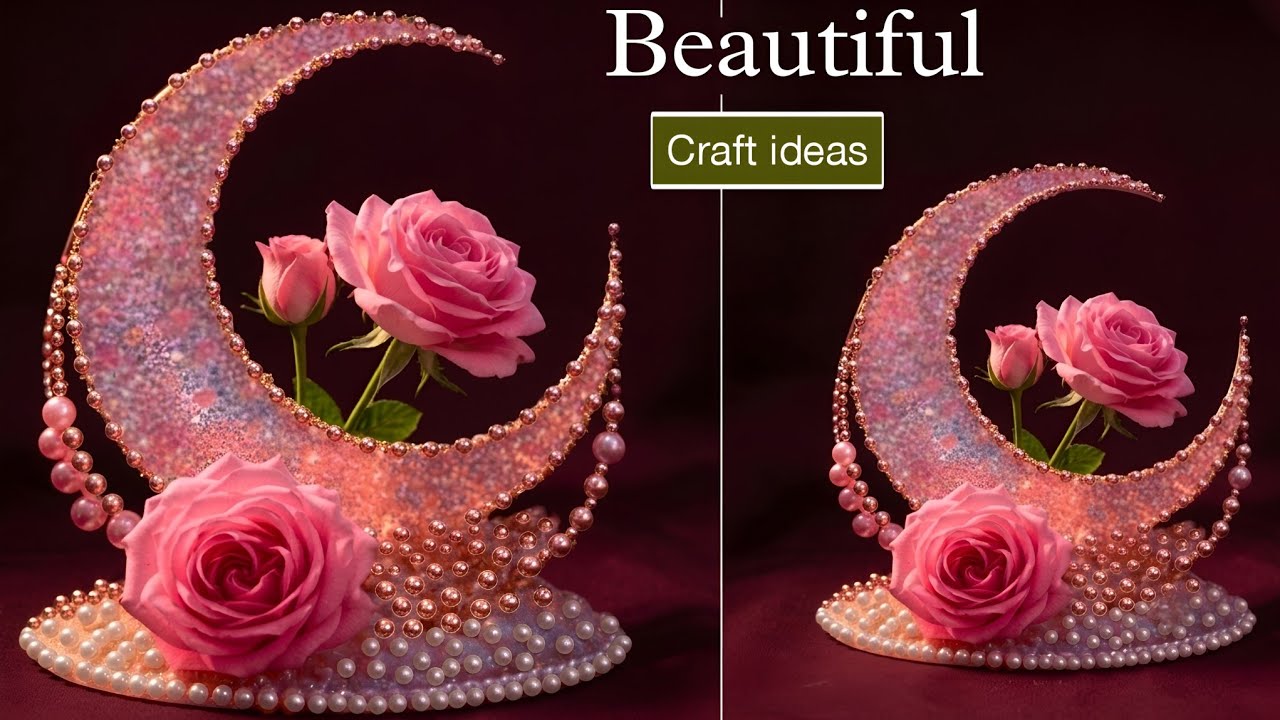 Beautiful Half Moon Using Waste Plastic Bottle | Handmade Gift | Easy ...