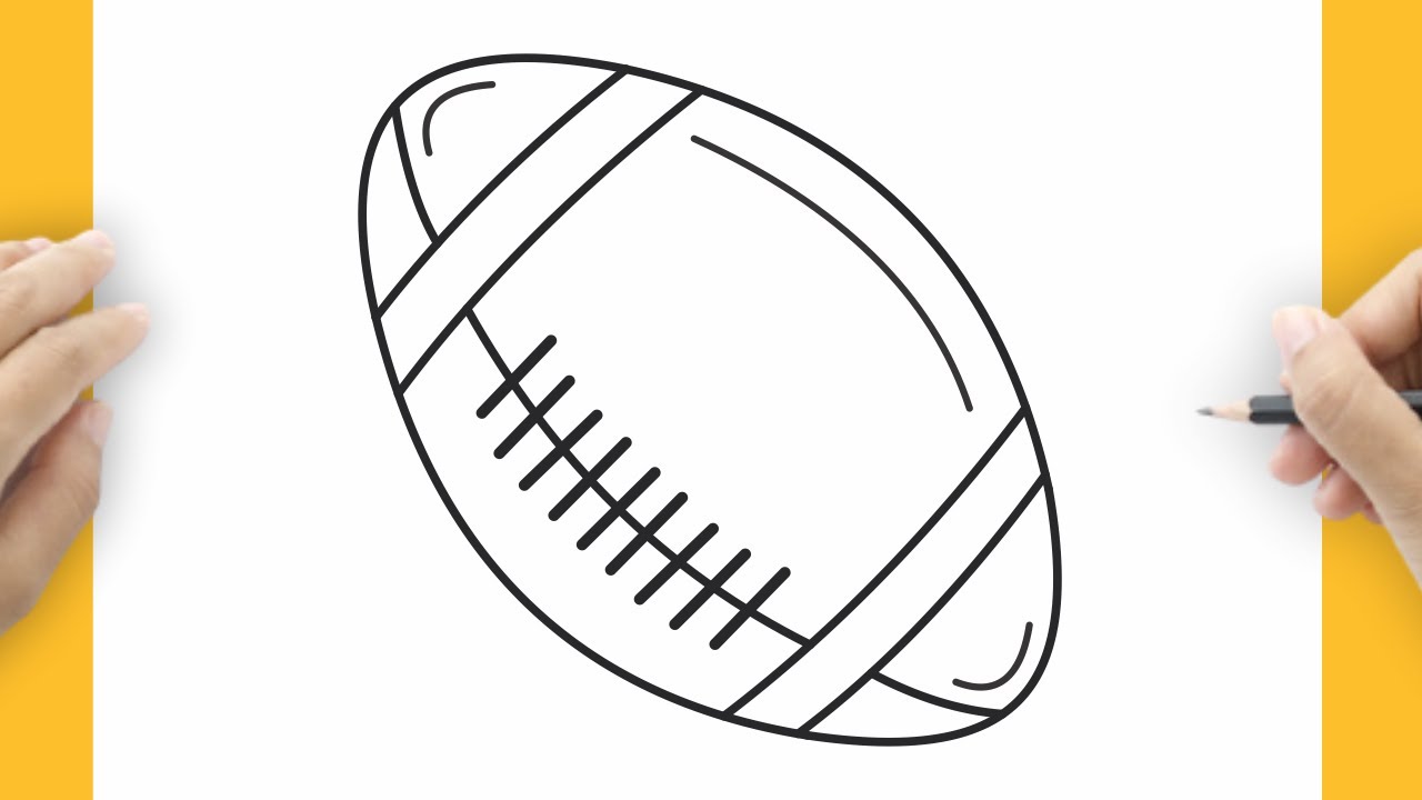 HOW TO DRAW A AMERICAN FOOTBAL EASY DRAWING - YouTube