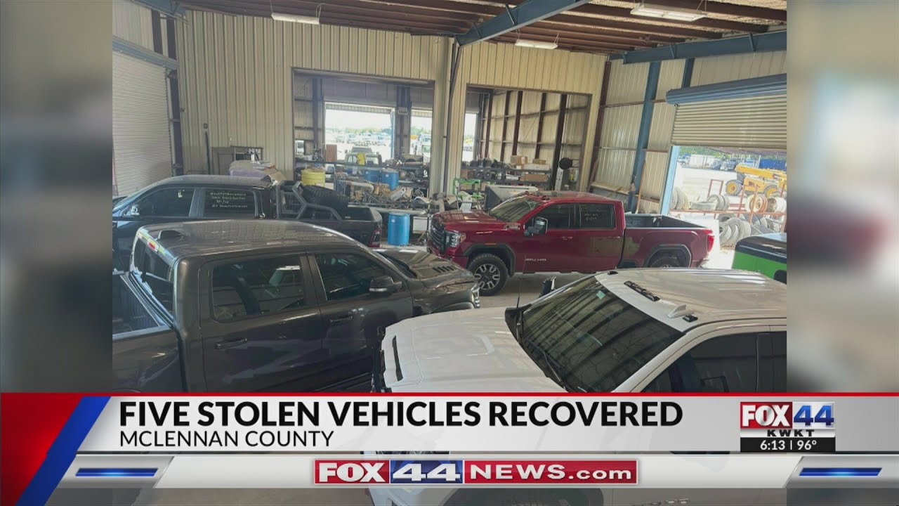 Five stolen vehicles recovered by local task force - YouTube