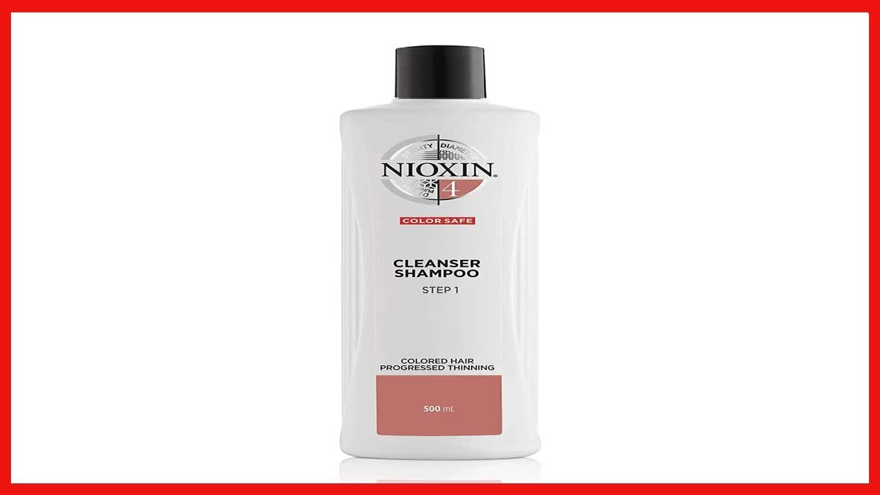Nioxin System 4 Cleanser Shampoo, Color Treated Hair with Progressed ...