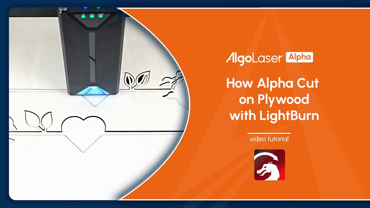 How Alpha Cut on Plywood with LightBurn | Alpha Tutorial - YouTube