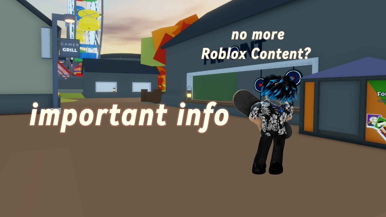 Important info about my Roblox content - YouTube