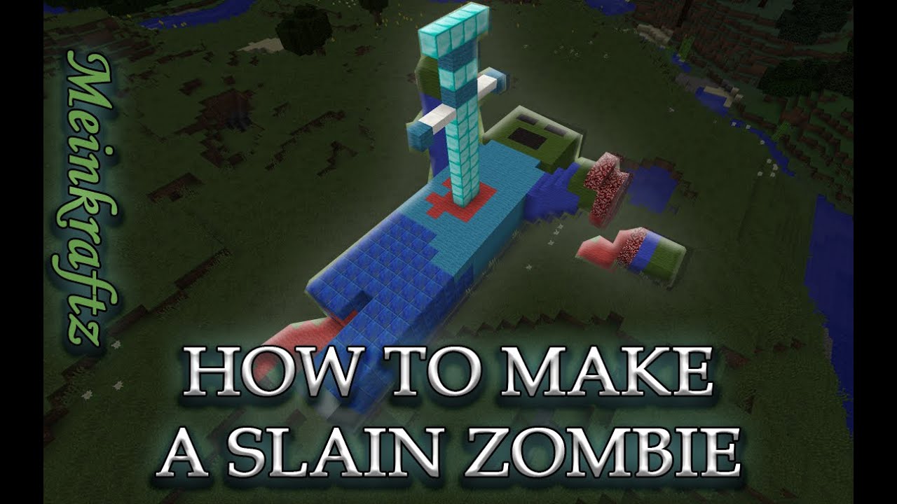 Minecraft - How to build a Slain Zombie - YouTube