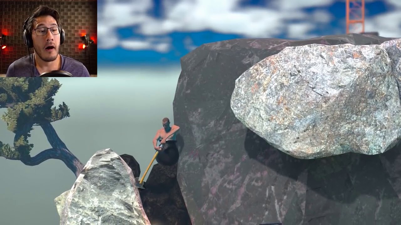 Markiplier and his anger on Getting Over It - YouTube