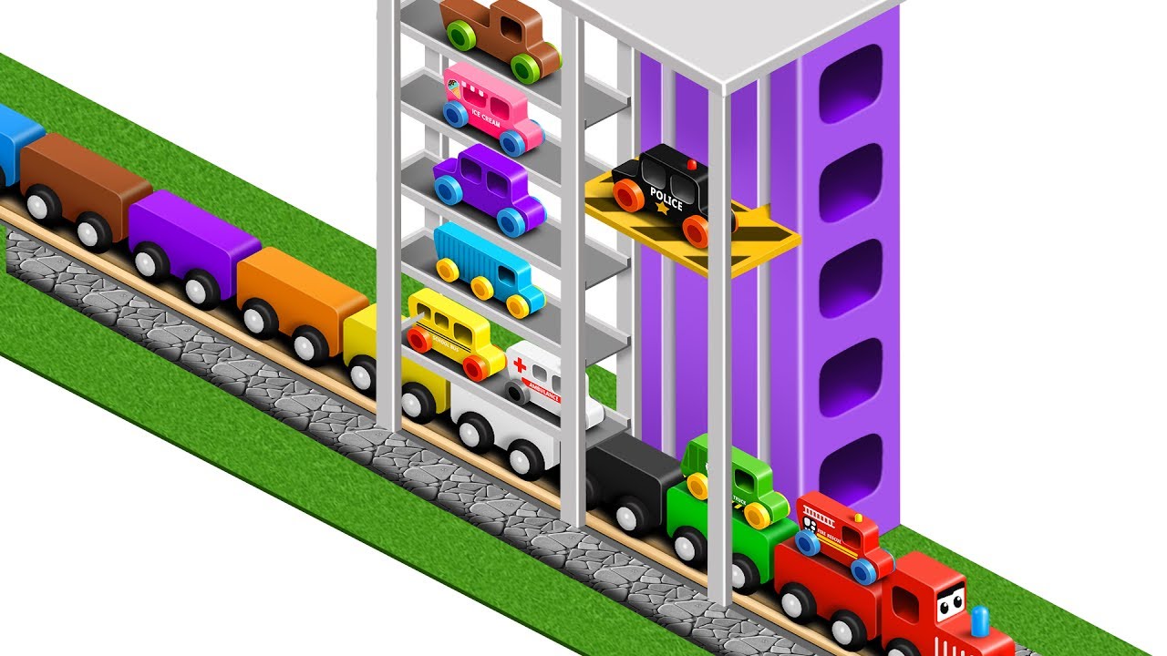 Multi Level Parking Zone - Colours for Kids to Learn - Learning Videos ...