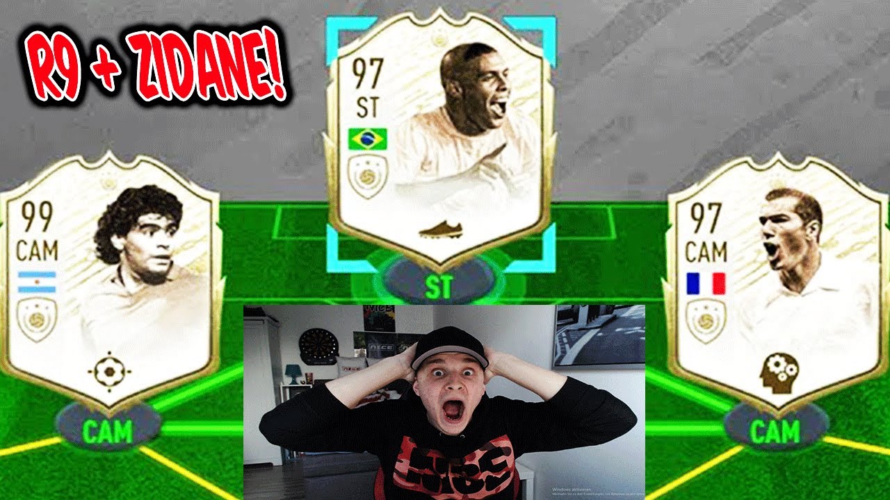 97 Prime Icon RONALDO (R9) + 96 Icon ZIDANE in 194 Rated Fut Draft ...