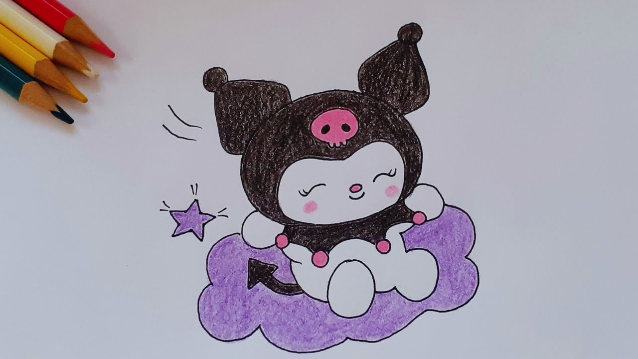 How to draw kuromi easy||sanrio charmmy kitty - YouTube