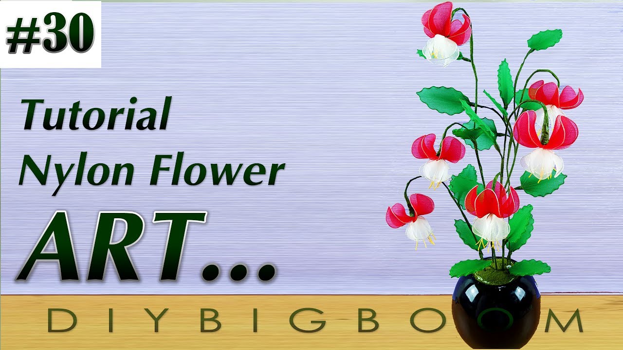 Nylon stocking flowers tutorial #30, How to make nylon stocking flower ...