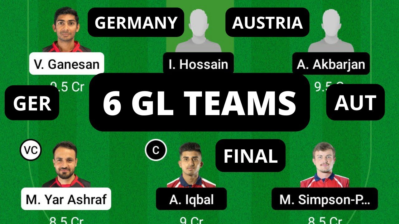 GER vs AUT Dream11 Prediction | ger vs aut t20 | GER vs AUT final team ...