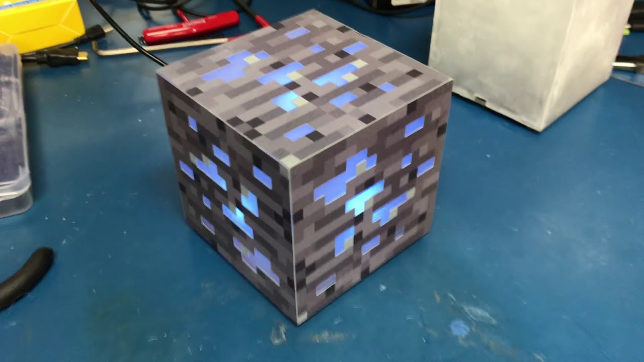 Arduino powered Minecraft ore cube demo - YouTube