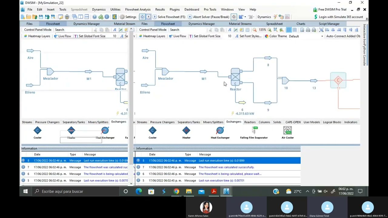 Demostración de una simulación en el simulador Dwsim - YouTube