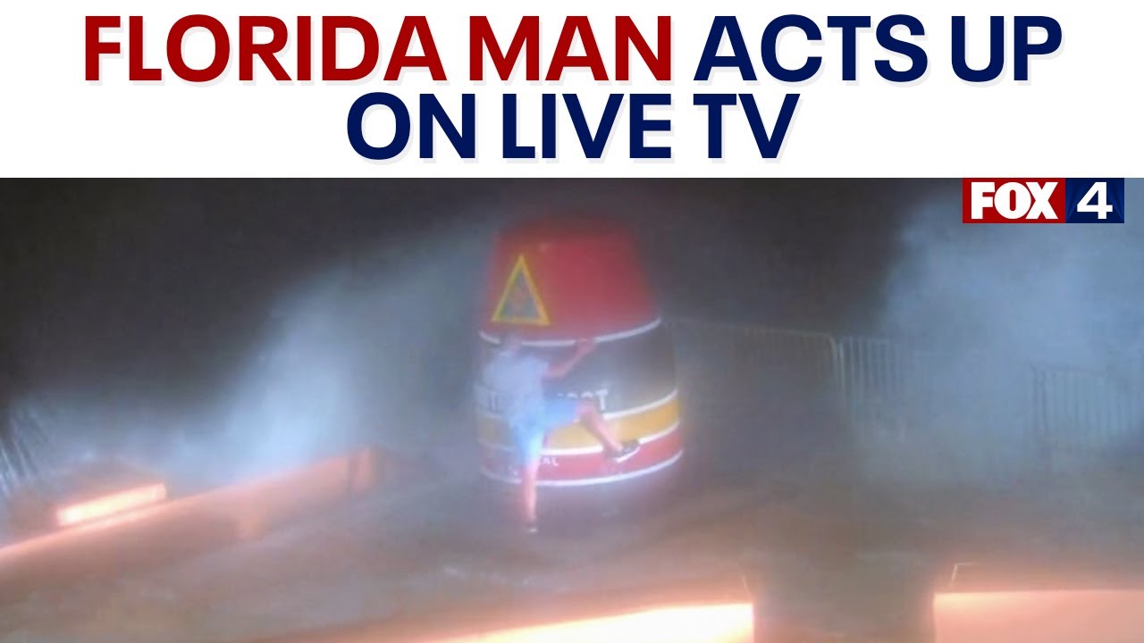 Florida man gets up close and personal with buoy during Hurricane ...